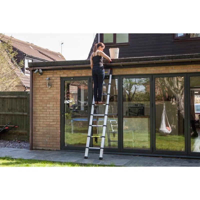 Spear + Jackson 3.8m 12ft6in Telescopic Air 12 Rung Aluminium Ladder ...