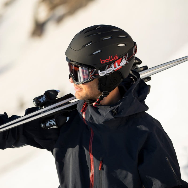 Bolle Snowboard or Ski Helmet Hybrid In-Mold/ ABS Click-to-Fit Black XL ...