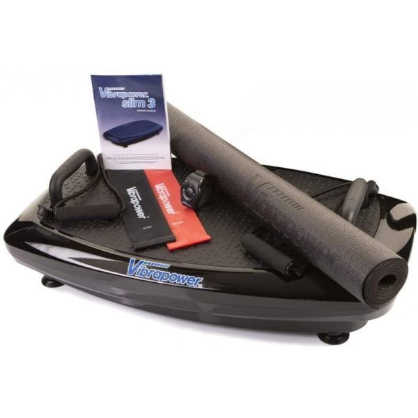 Vibrapower Slim 3 Vibration Plate with Remote Watch + Resistance Bands ...